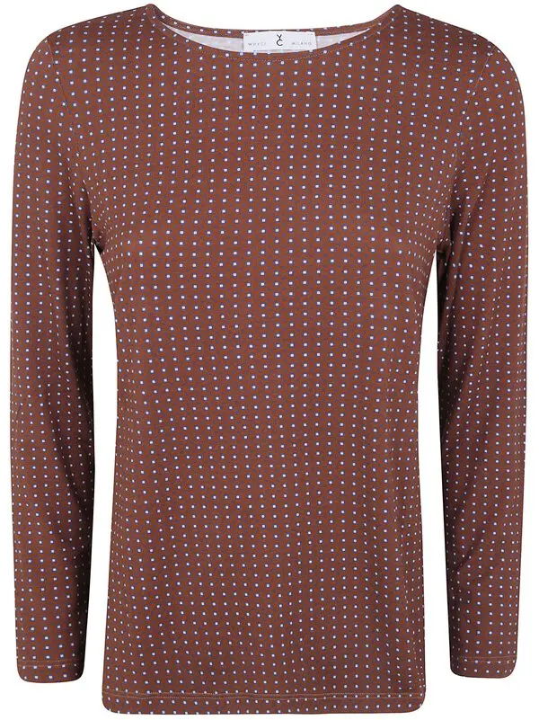 WHYCI T-shirt Round Neck "wh0635 - Brown