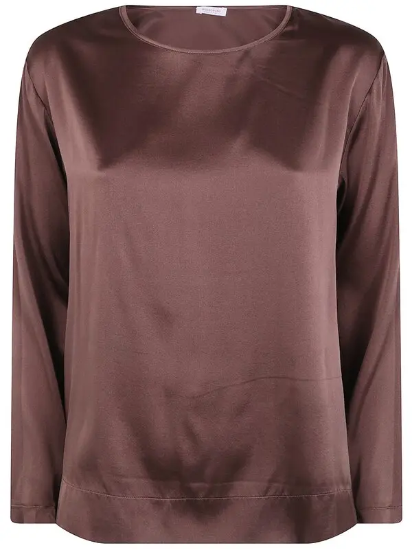 Rossopuro Sweater Long Sleeved "silk Blouse