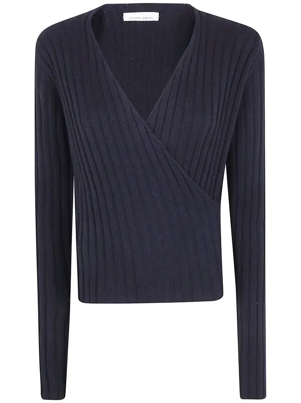 Liviana Conti Cashmere Blend Ribbed Wrap Sweater