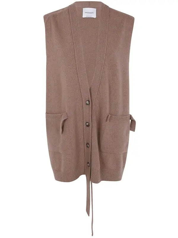LABORATORIO Gilet Long Buttoned "cinnamon