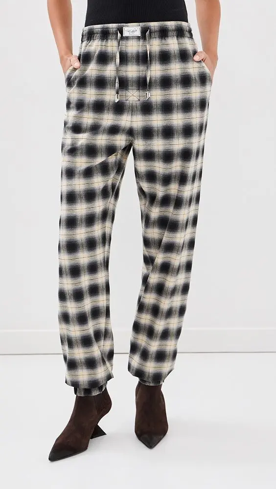 Attico Long Check Balloon Pants