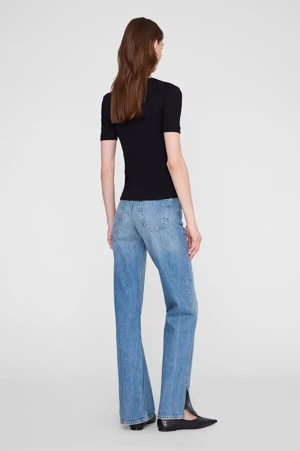 ANINE BING Sixtine Tee Short Sleeve - Black