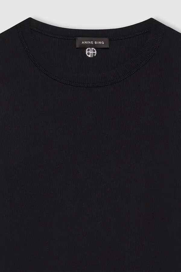 ANINE BING Sixtine Tee Short Sleeve - Black