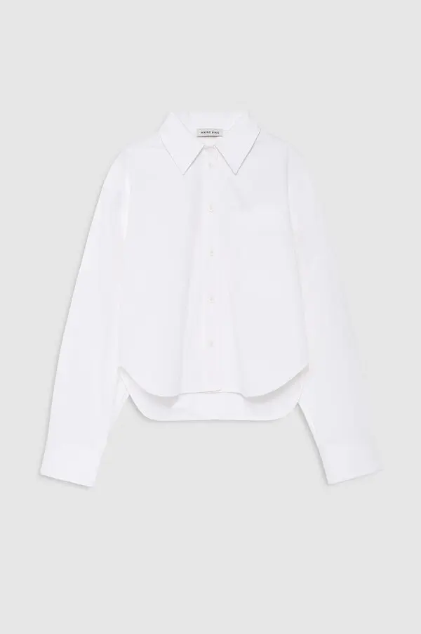 ANINE BING Scott Cropped Shirt