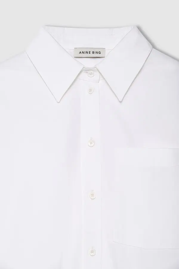 ANINE BING Scott Cropped Shirt