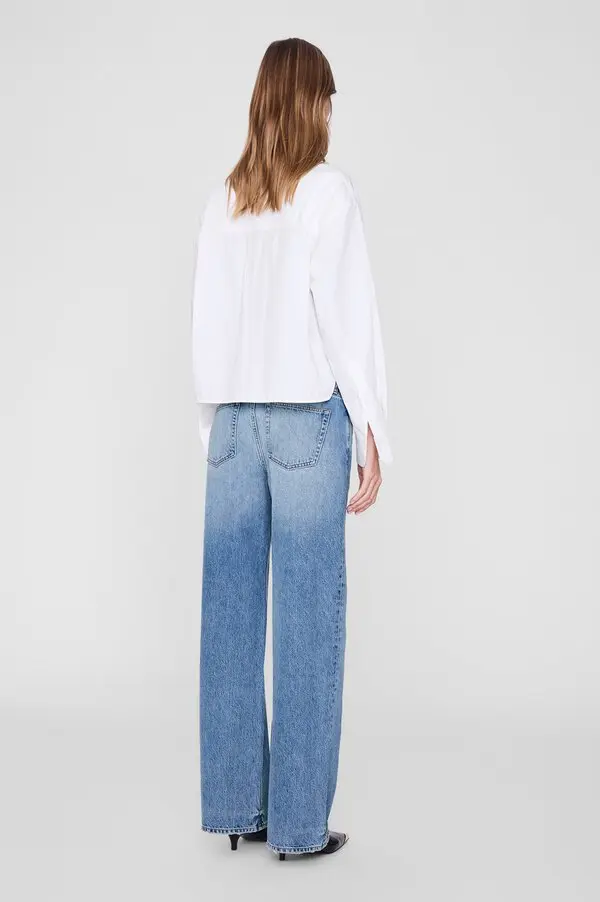 ANINE BING Scott Cropped Shirt