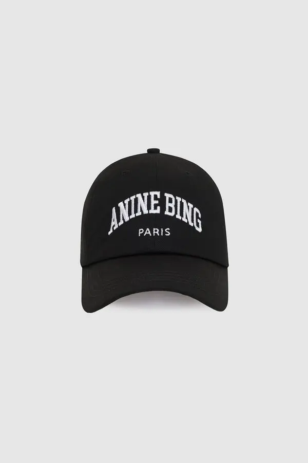 ANINE BING Baseball Cap With Embroidered Logo - Black