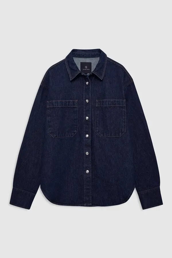 ANINE BING Samy Denim Shirt - Unwashed Blue