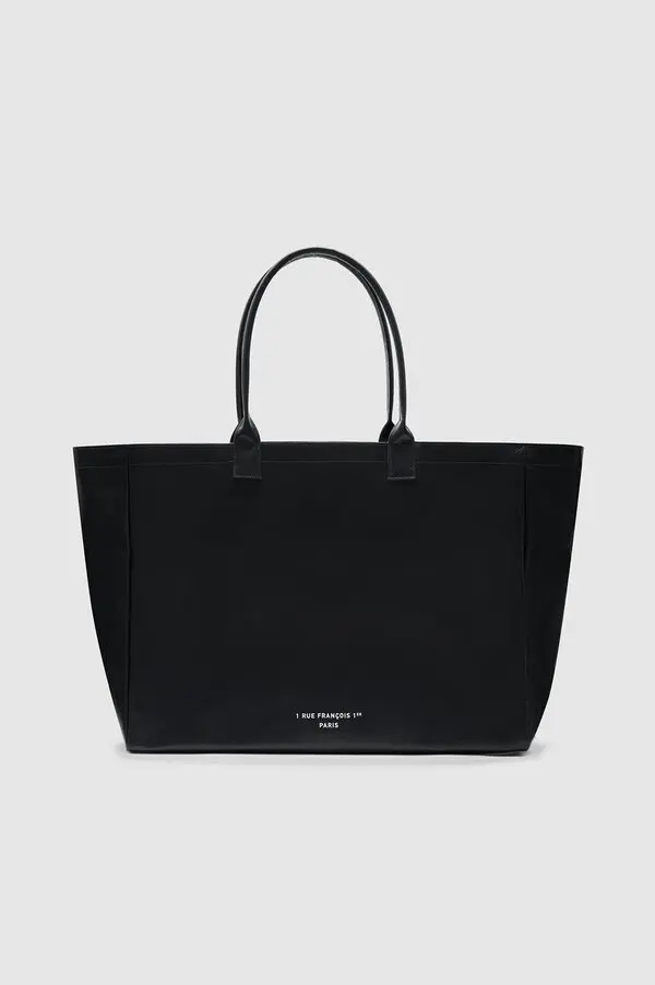 ANINE BING Leo Coated Canvas Tote Bag - Black