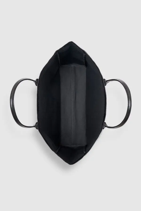 ANINE BING Leo Coated Canvas Tote Bag - Black