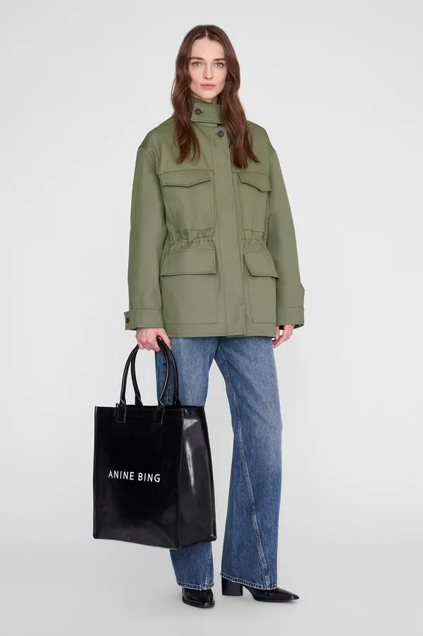 ANINE BING Leonie Coated Canvas Tote