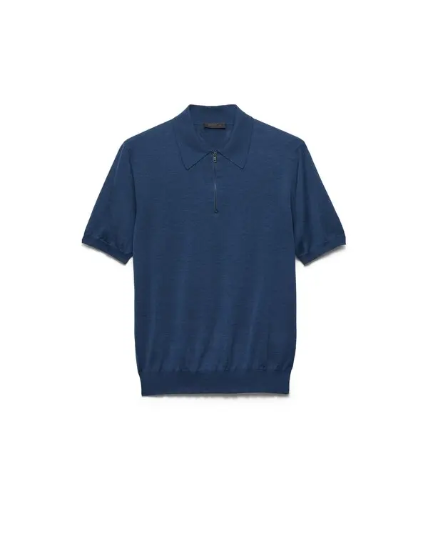 Prada Silk And Cotton Polo Shirt
