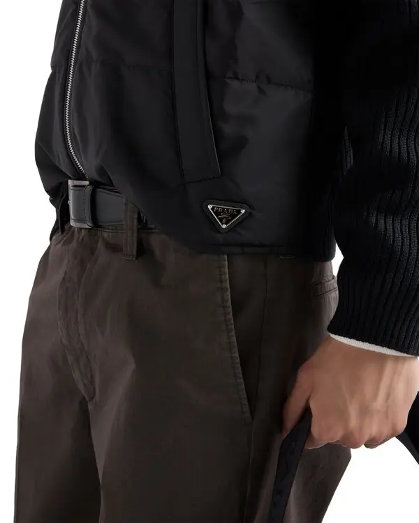 Prada Wool And Re-nylon Gabardine Cardigan