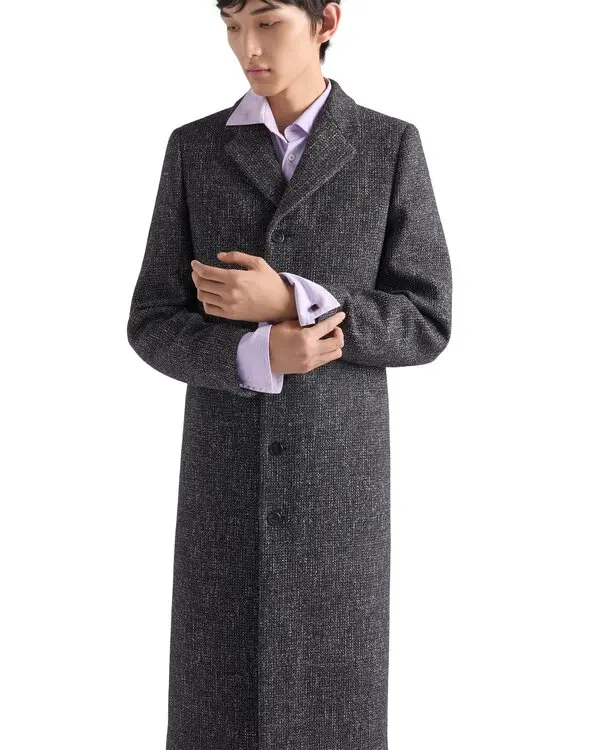 Prada Single-breasted Wool Blend Coat