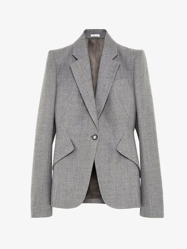 Alexander McQueen Wool Pinstripe Single-breasted Jacket - Grey