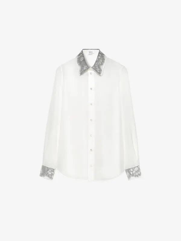 Alexander McQueen Floral Lace Detail Shirt