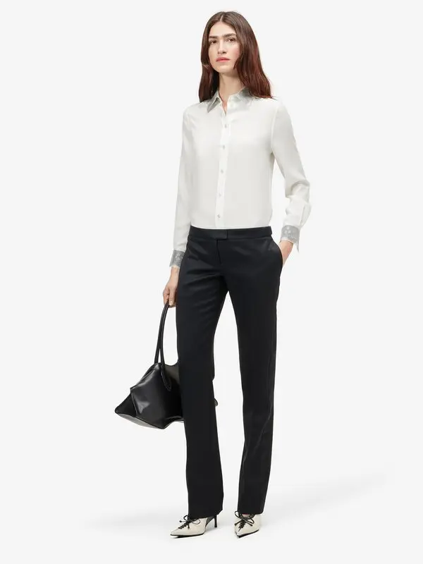 Alexander McQueen Floral Lace Detail Shirt - Ivory