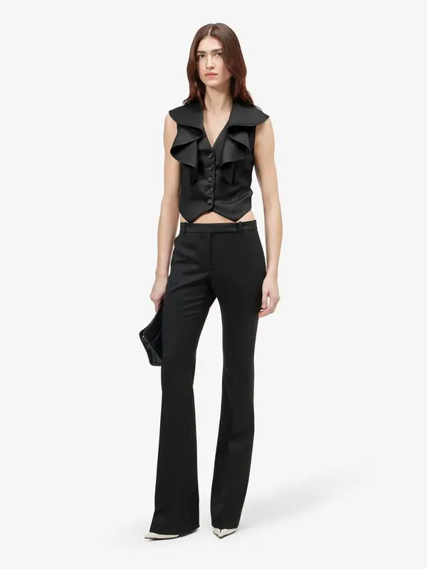 Alexander McQueen Waterfall Collar Tailored Waistcoat