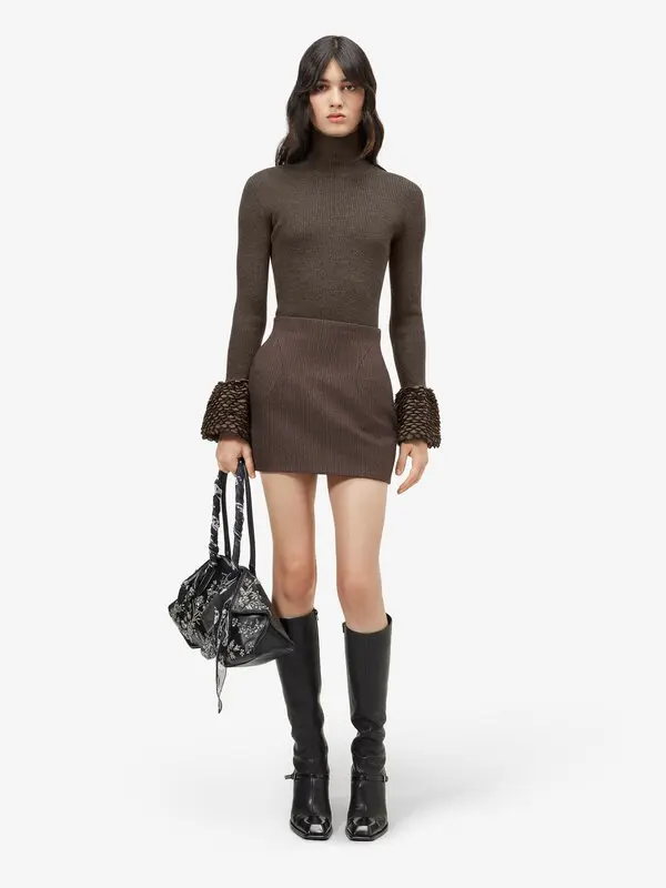 Alexander McQueen Knit Feathers Top