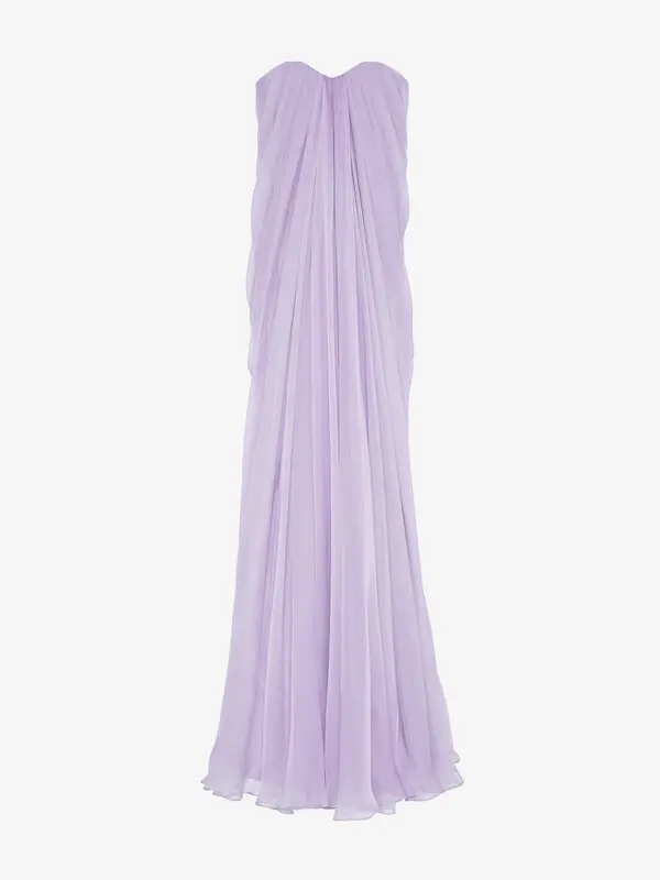 Alexander McQueen Bustier Evening Dress - Lilac