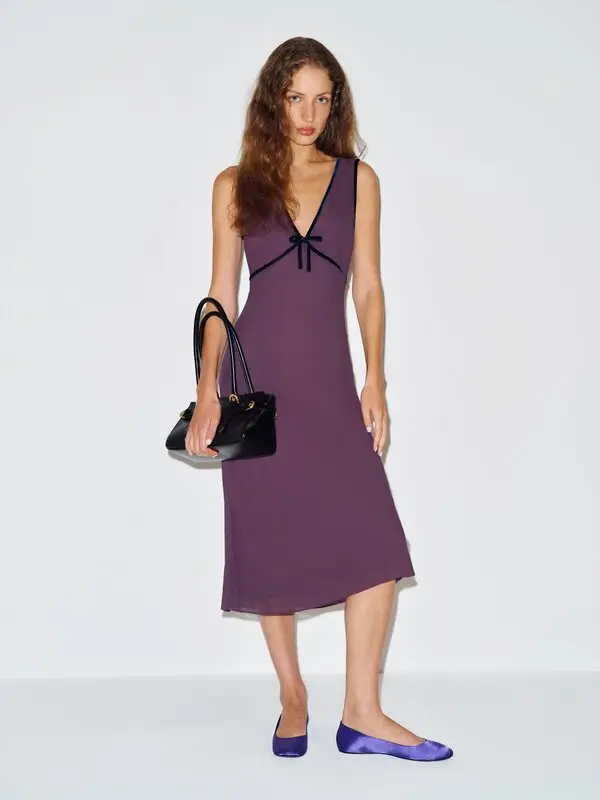REFORMATION Nomi Midi Dress - Purple