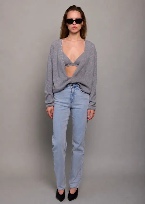 TT STUDIOS Avery Cashmere V-neck Cardigan With Pearl Buttons