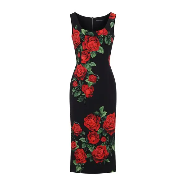 Dolce & Gabbana Midi Dress Rose