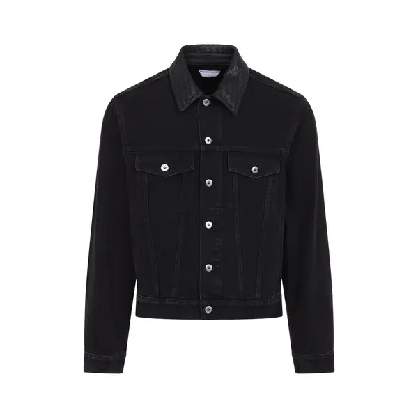 Bottega Veneta Intrecciato Collar Denim Jacket