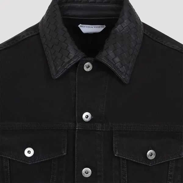 Bottega Veneta Intrecciato Collar Denim Jacket