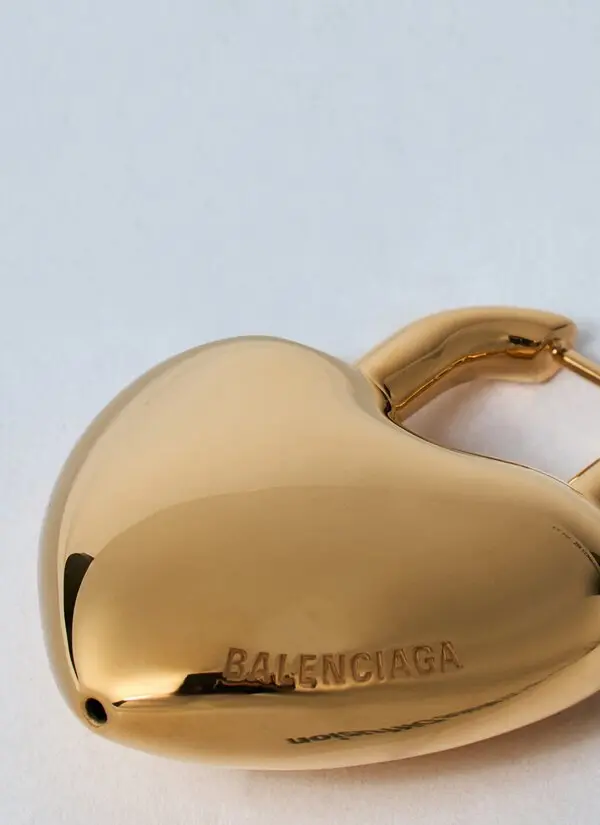 Balenciaga Heart Shaped Lock Earrings
