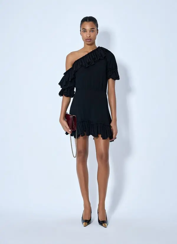 Saint Laurent Asymmetric Mini Dress