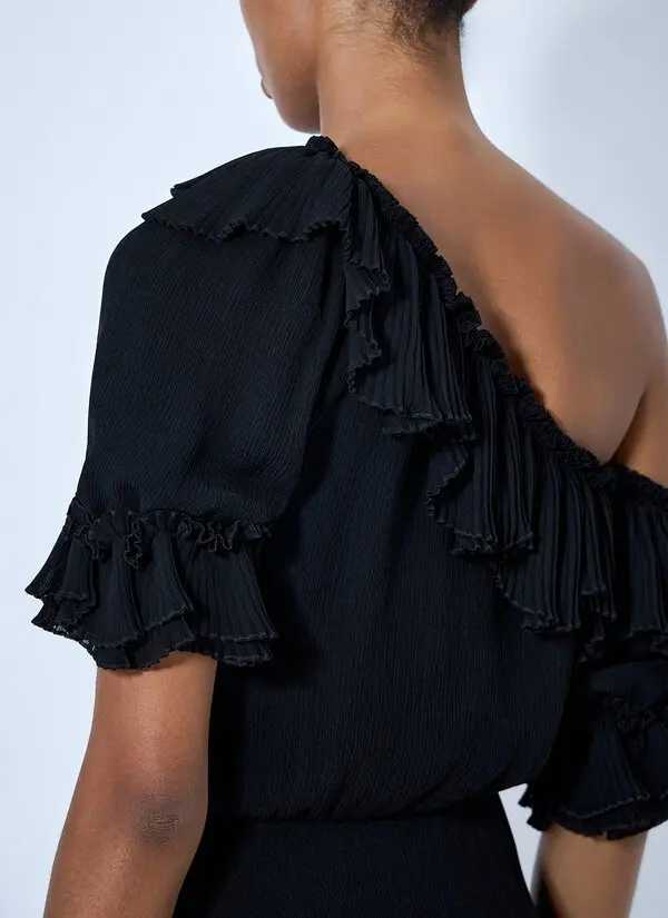 Saint Laurent Asymmetric Mini Dress