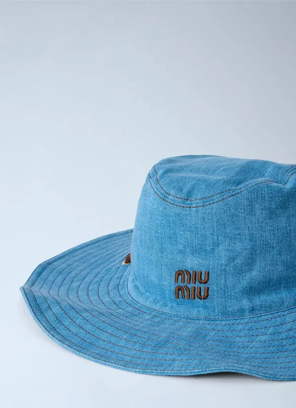 Miu Miu Wide-brimmed Logo Hat