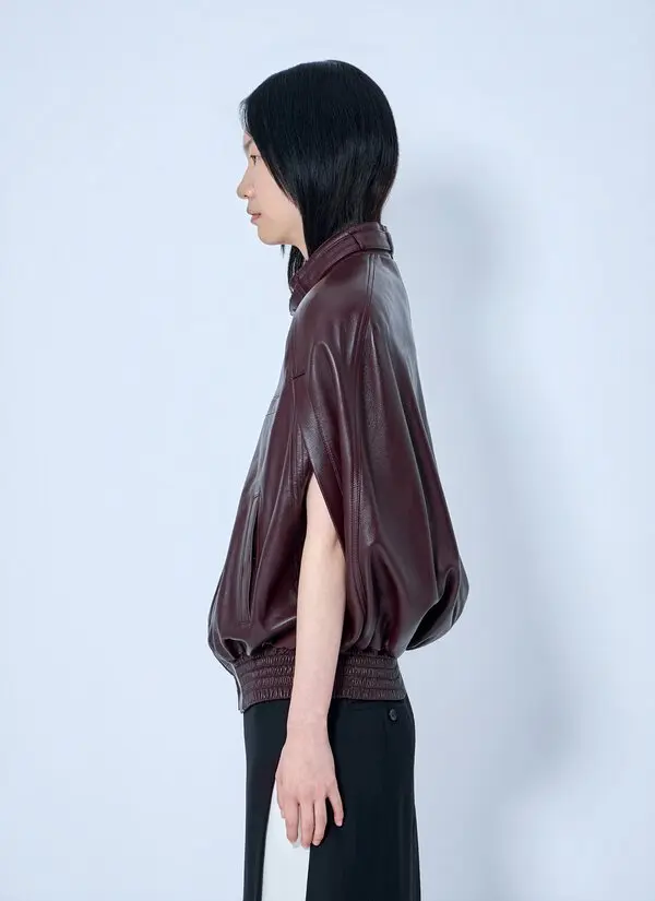 Phoebe Philo Cape Leather Bomber Jacket