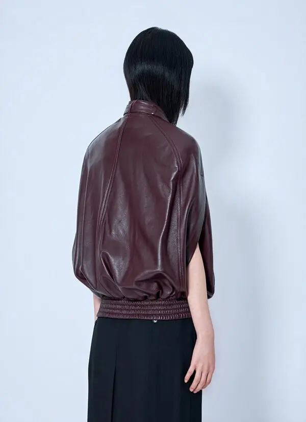 Phoebe Philo Cape Leather Bomber Jacket