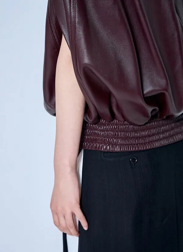 Phoebe Philo Cape Leather Bomber Jacket