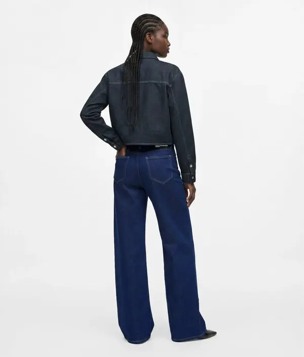 Karl Lagerfeld Glitter High-rise Relaxed Jeans