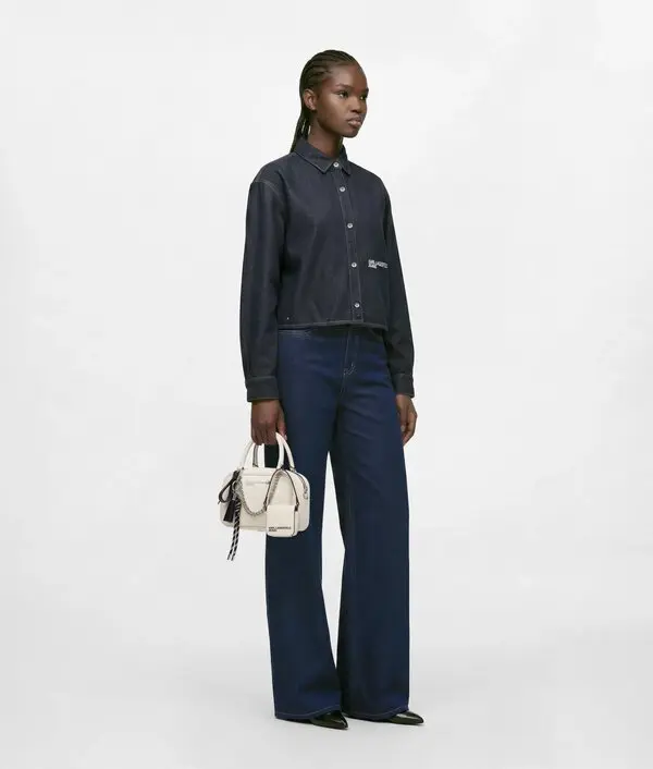 Karl Lagerfeld Glitter High-rise Relaxed Jeans
