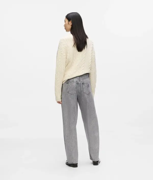 Karl Lagerfeld Coated Python Barrel-leg Jeans