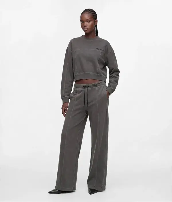 KL JEANS Relaxed Wide-leg Sweatpants - Washed Tornado