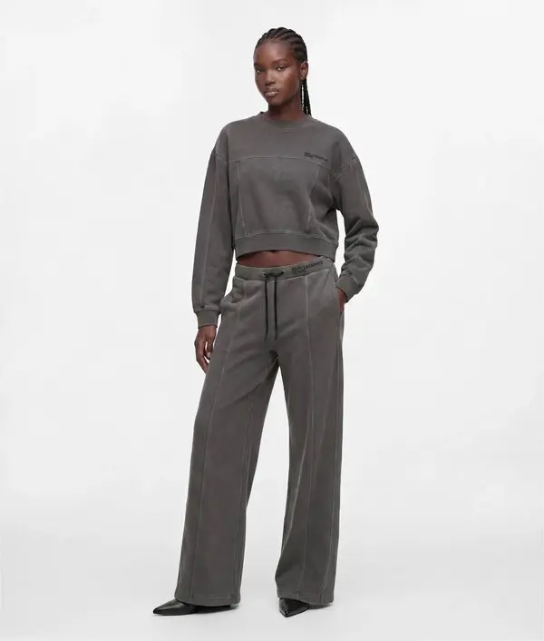 Karl Lagerfeld Relaxed Wide-leg Sweatpants - Washed Tornado