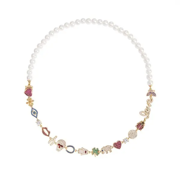 Arte Madrid Seaside Treasures Emoji Pearl Necklace