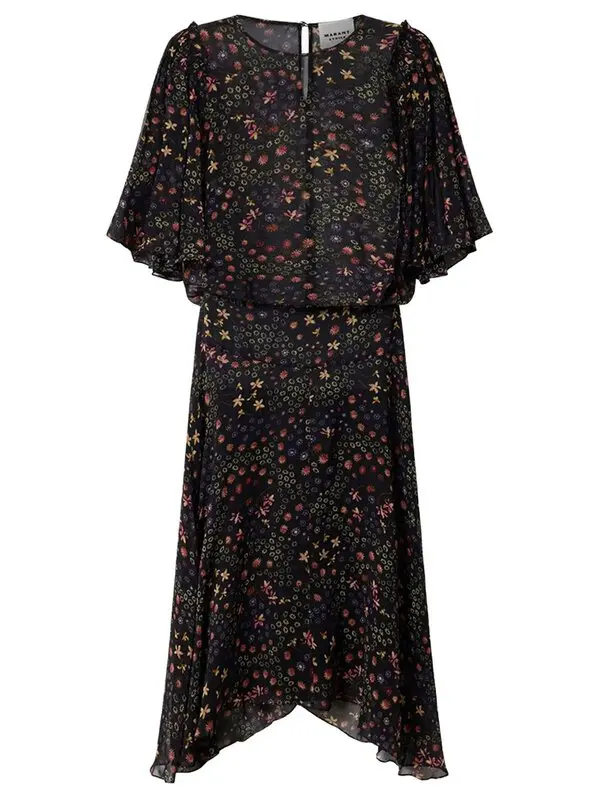 MARANT ETOILE Firda Floral Print Viscose Midi Dress