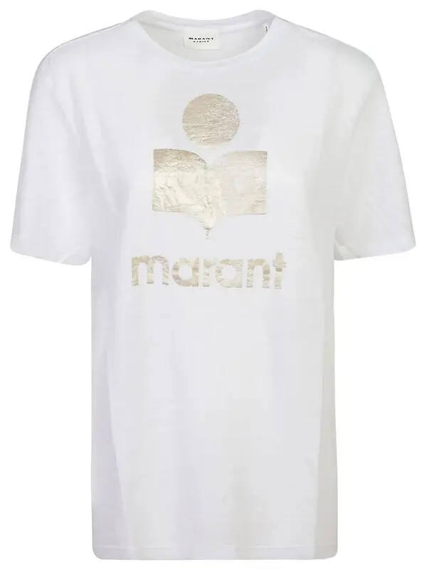 MARANT ETOILE Linen T-shirt With Logo