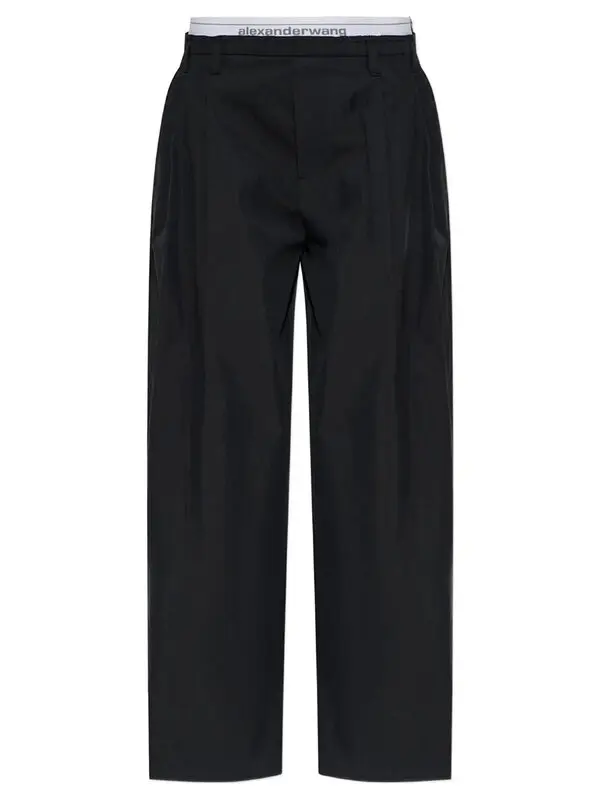 Alexander Wang High-waisted Tailored Pants With Logo Elastic