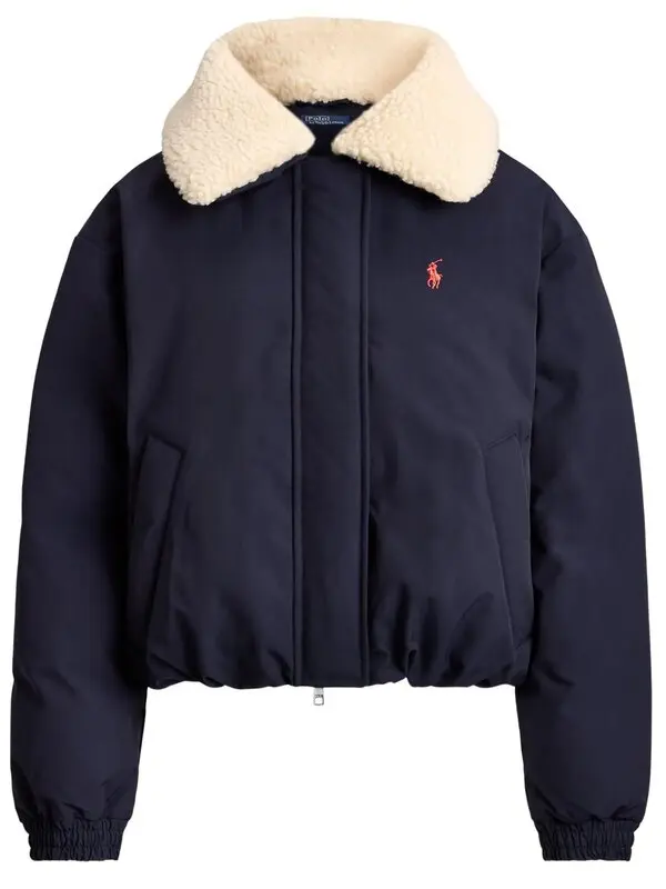 Polo Ralph Lauren Shearling Collar Windbreaker Jacket - Blue