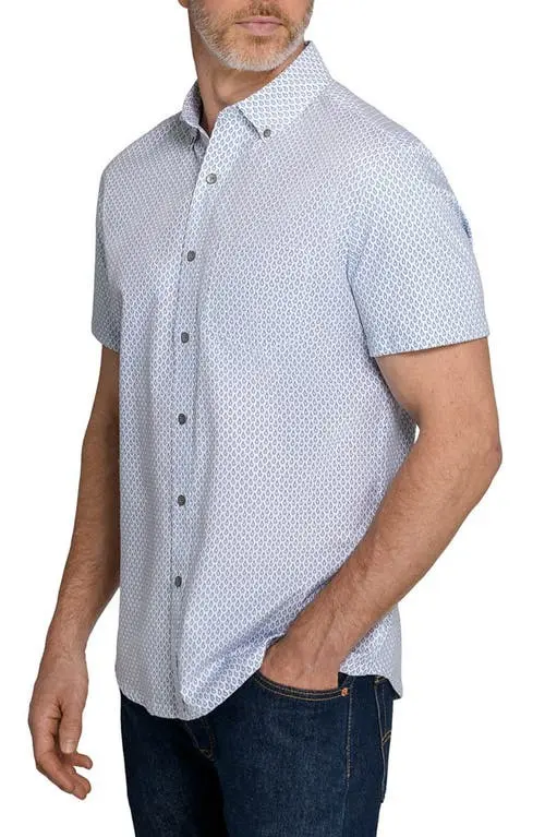 W.R.K Raindrop Reworked Short Sleeve Button-up Shirt