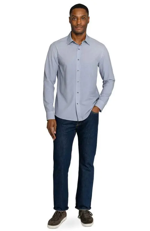 W.R.K Slim Fit Circle Geo Performance Button-up Shirt