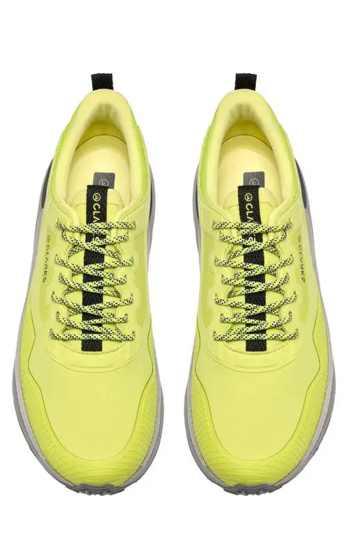 Clarks Pace Trail Waterproof Running Shoe - Lime Combi