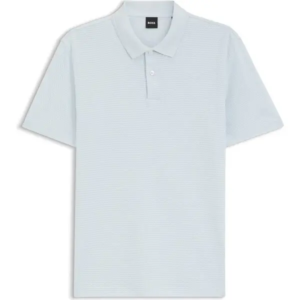 BOSS Parlay Short Sleeve Polo - Open Blue